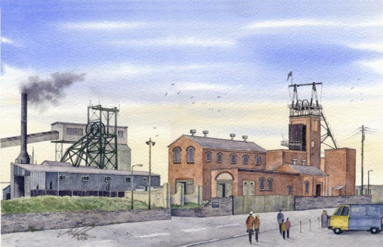 Langwith Colliery 1876-1978 (landscape) - Watercolour TV