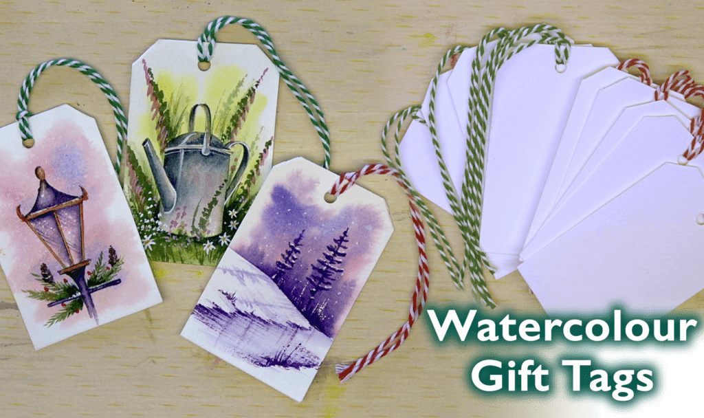 Prestige Watercolour Gift Tags - Pack of 10 - Watercolour TV